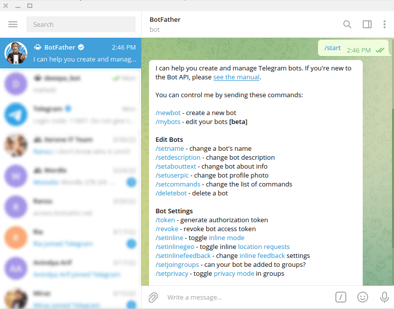 Connect Telegram Bot - Wably Doc